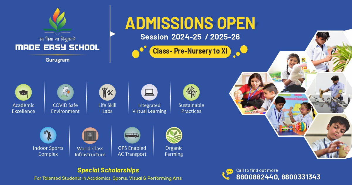 MADE EASY SCHOOL, Gurugram - Pre-Nursery to XII | Admissions Open - 2025-26